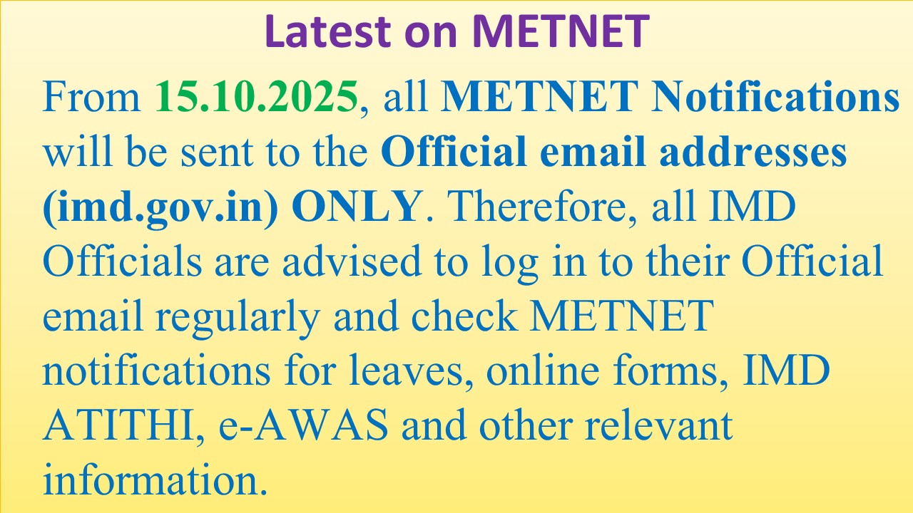 METNET : An e-Governance Intra-IMD Portal