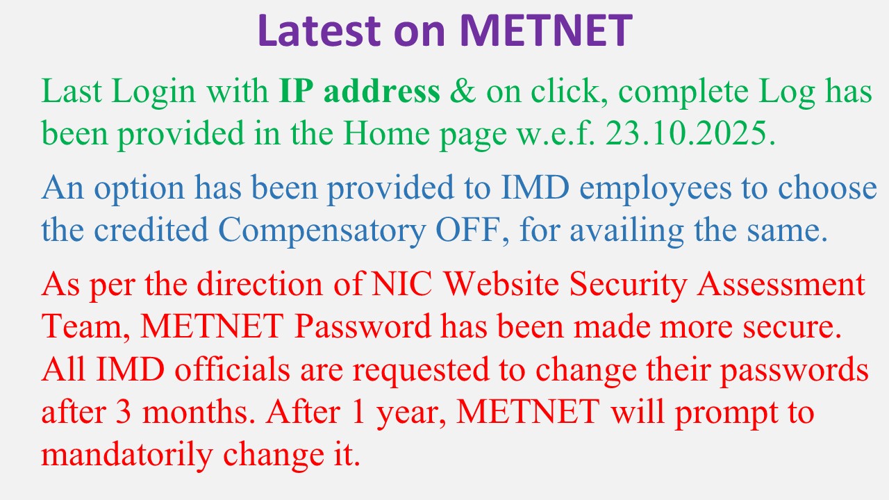 METNET : An e-Governance Intra-IMD Portal